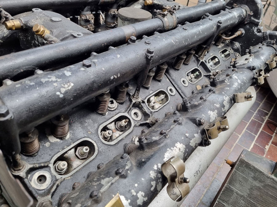 Workshop engineers begin Sunbeam 1000hp engine rebuild