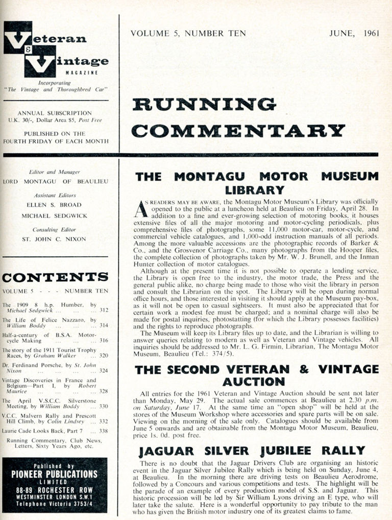 60 years of the National Motor Museum Reference Library