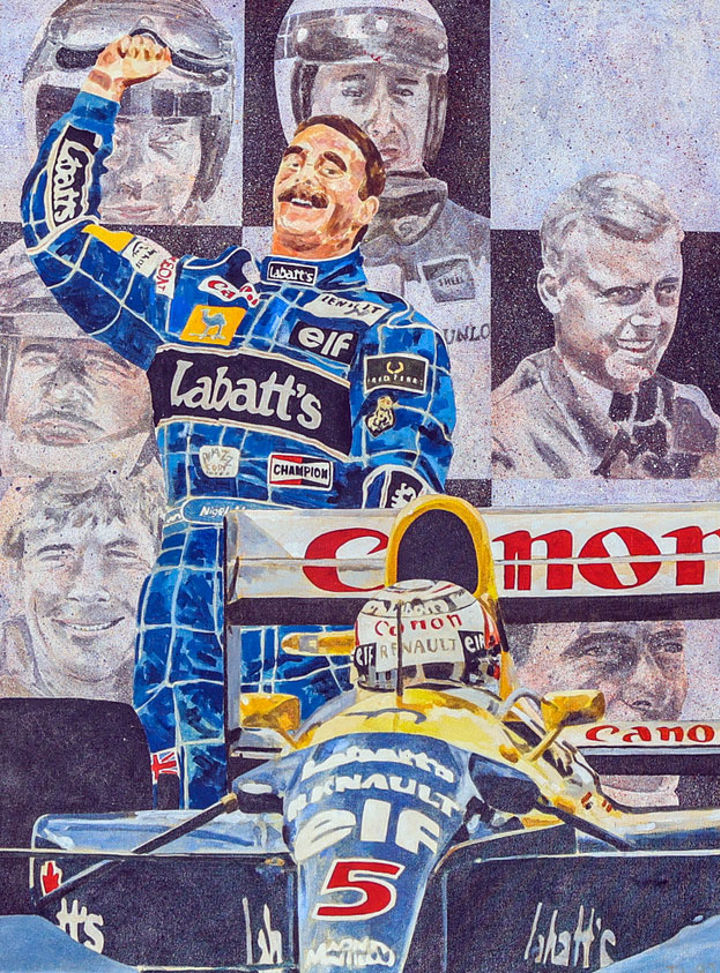 Nigel Mansell portrait by renowned artist Anthony Lawrence donated to ...